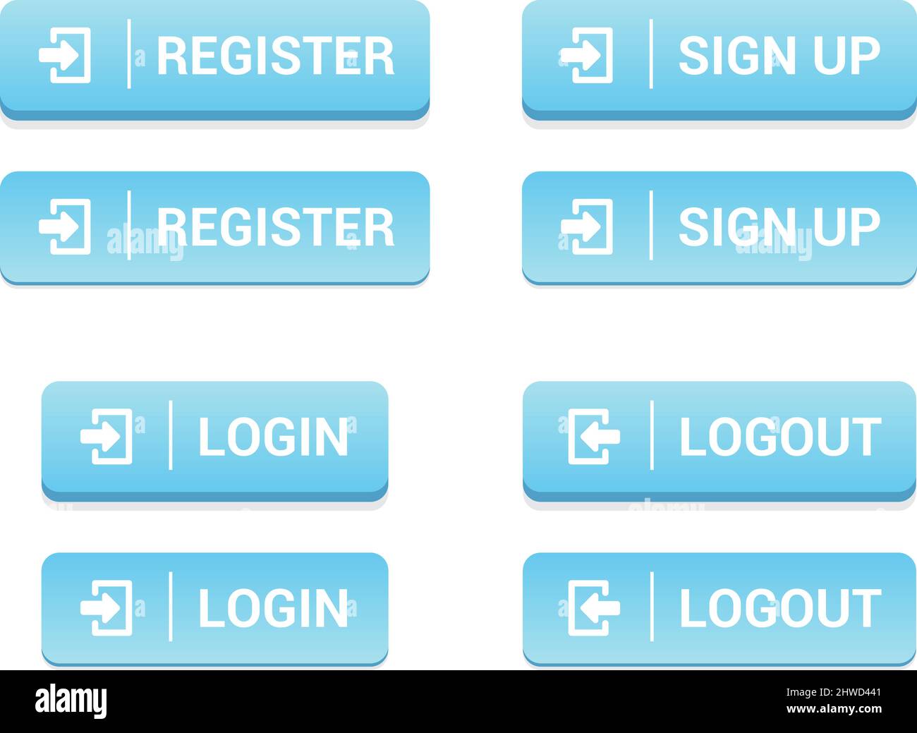 Register, Sign Up, Login & Logout Buttons Stock Vector Image & Art - Alamy Register, Sign Up, Login & Logout Buttons Stock Vector Image & Art - Alamy