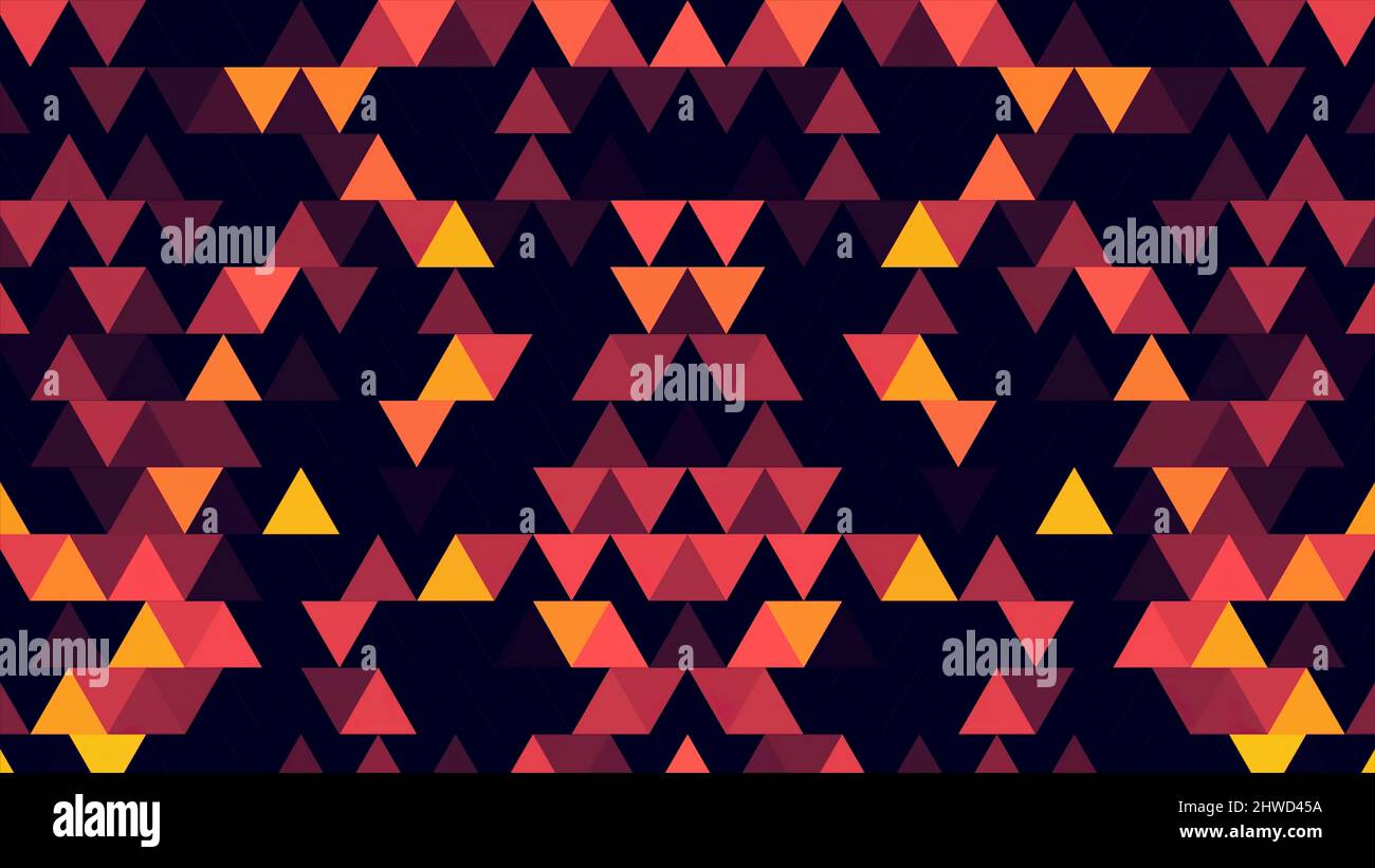 Abstract background of 8-bit minimalism triangles. Abstract geometric ...