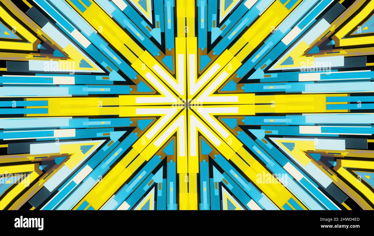 Colorful abstract geometrical kaleidoscope with moving patterns ...