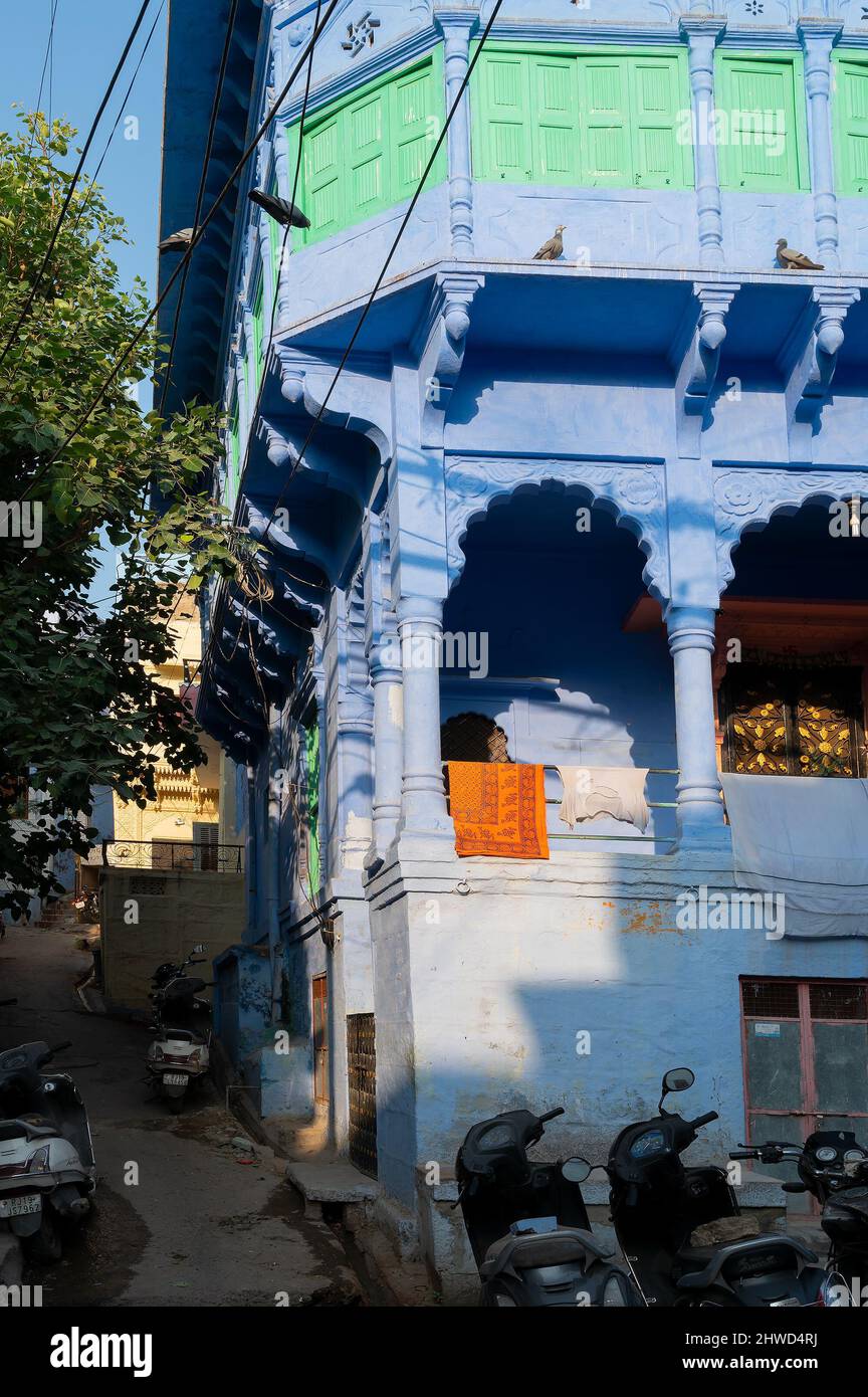 Jodhpur, Rajasthan, India - October 21st, 2019 : Traditional Blue ...