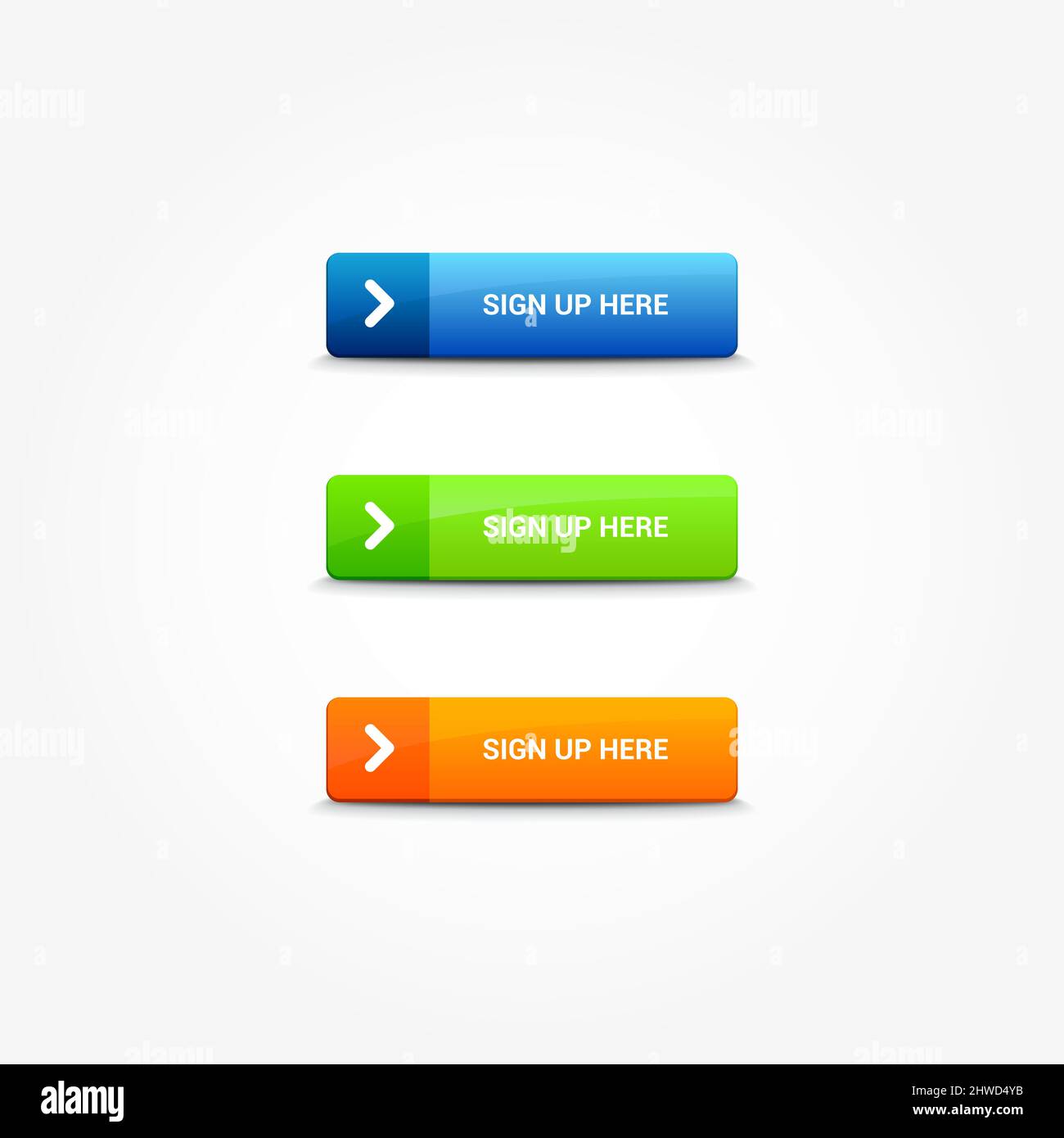 Sign Up Here Web Buttons Stock Vector Image & Art - Alamy