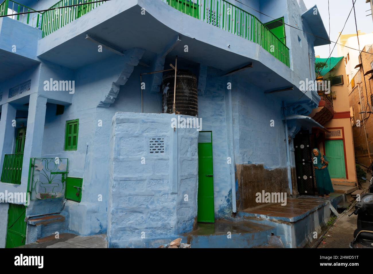 Jodhpur, Rajasthan, India - October 21st, 2019 : Traditional Blue ...