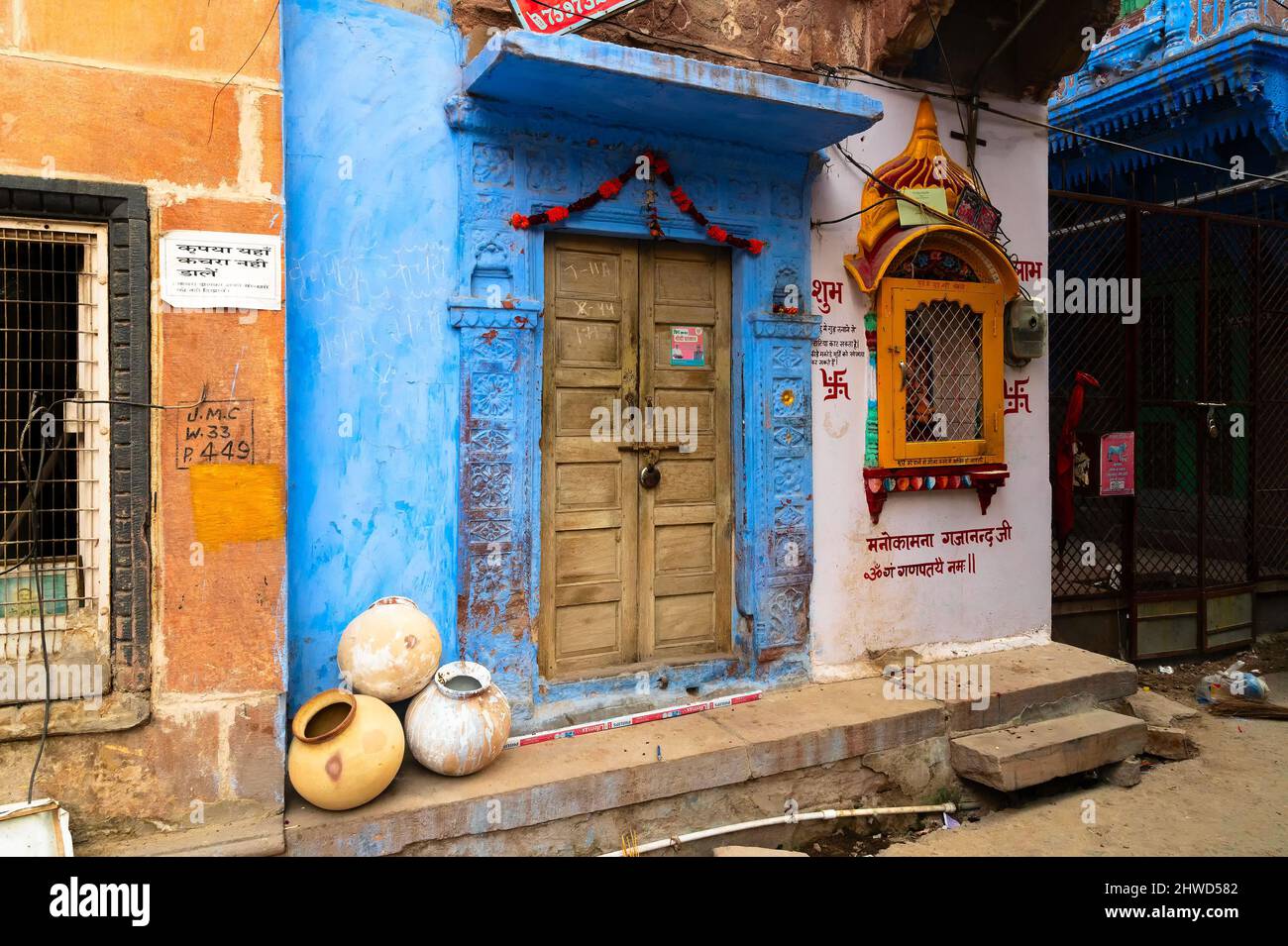 Jodhpur, Rajasthan, India - October 21st, 2019 : Traditional Blue ...