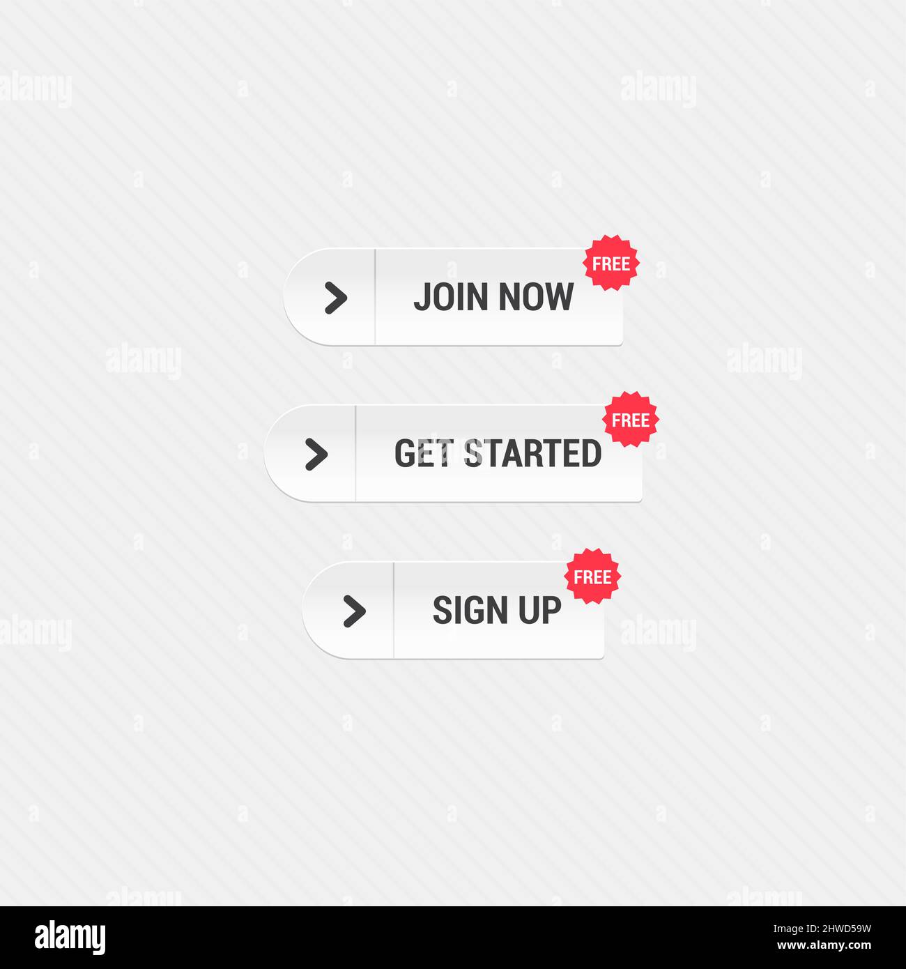 Join Now, Get Started & Sign Up Free Buttons Stock Vector Image & Art ...