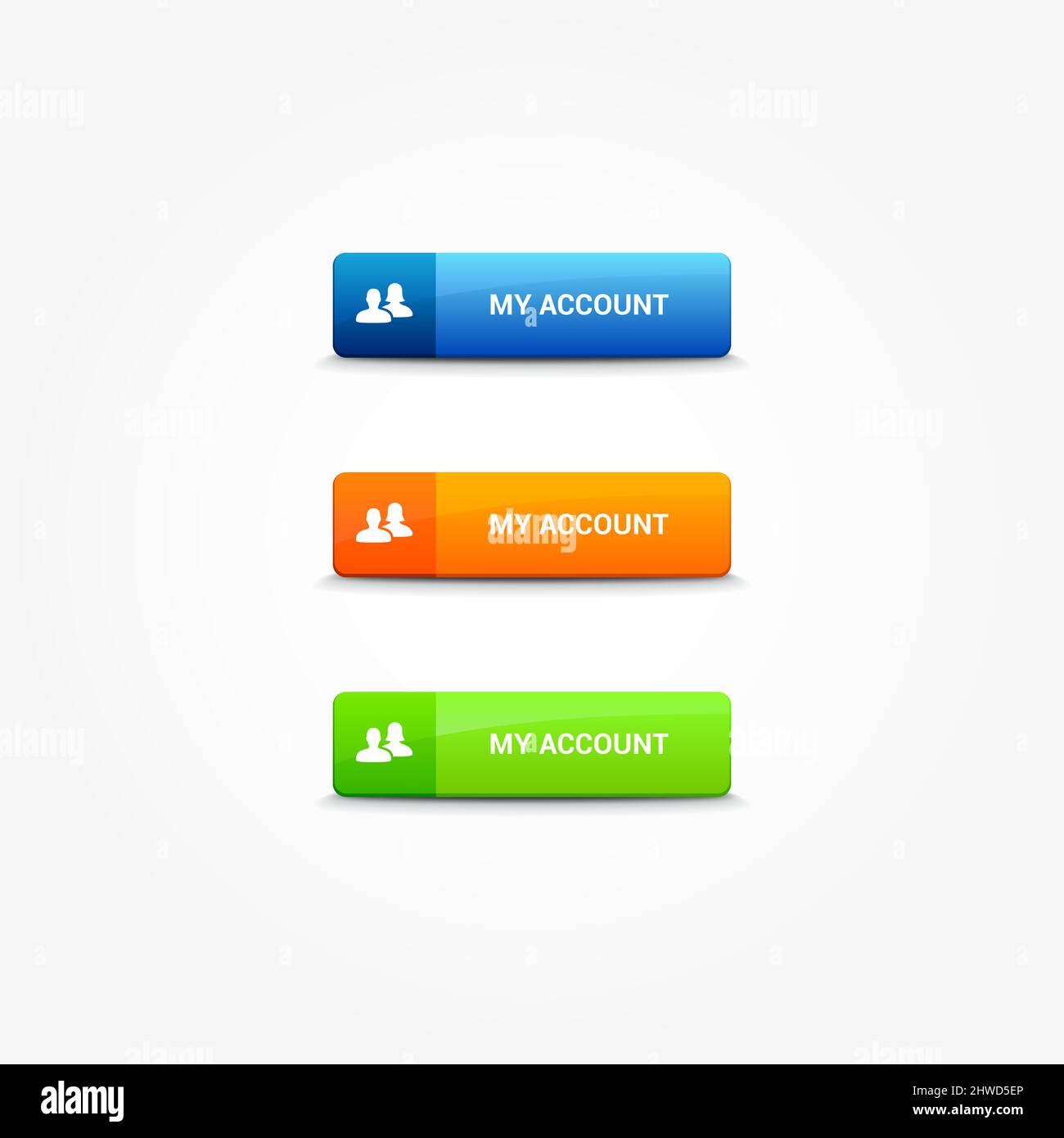 My Account Web Buttons Stock Vector Image & Art - Alamy