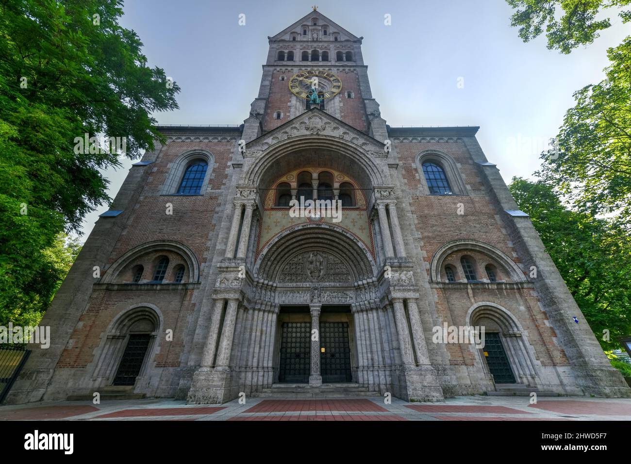 Parish church of St. Anna im Lehel. Church was built in 1887-1892 by ...