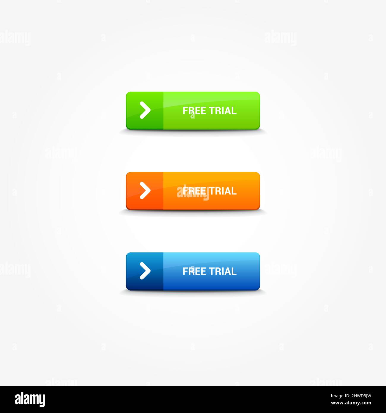 Free Trial Web Buttons Stock Vector Image & Art - Alamy