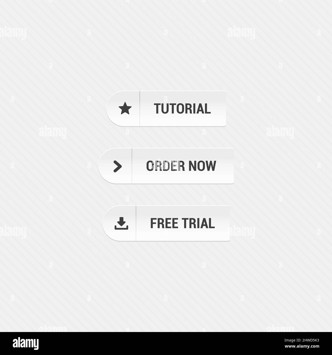 Tutorial, Order Now & Free Trial Buttons Stock Vector Image & Art - Alamy