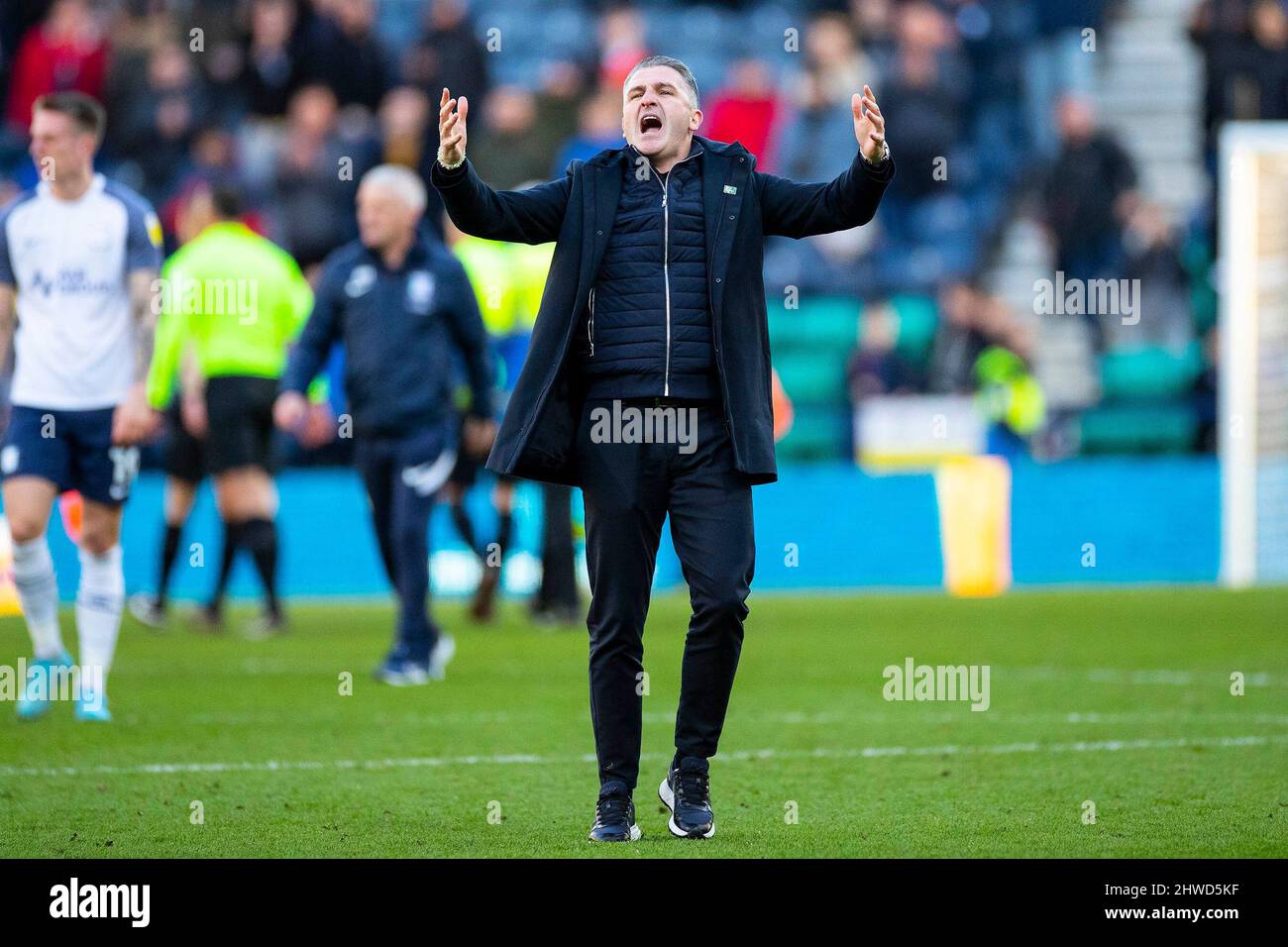 Preston, UK. 05th Mar, 2022. #Ryan Lowe manager of Preston North End ...