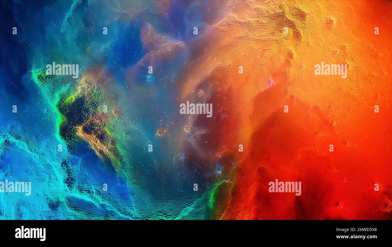 Abstract background 8-bit. 8 bit galaxy in outer space Stock Photo - Alamy