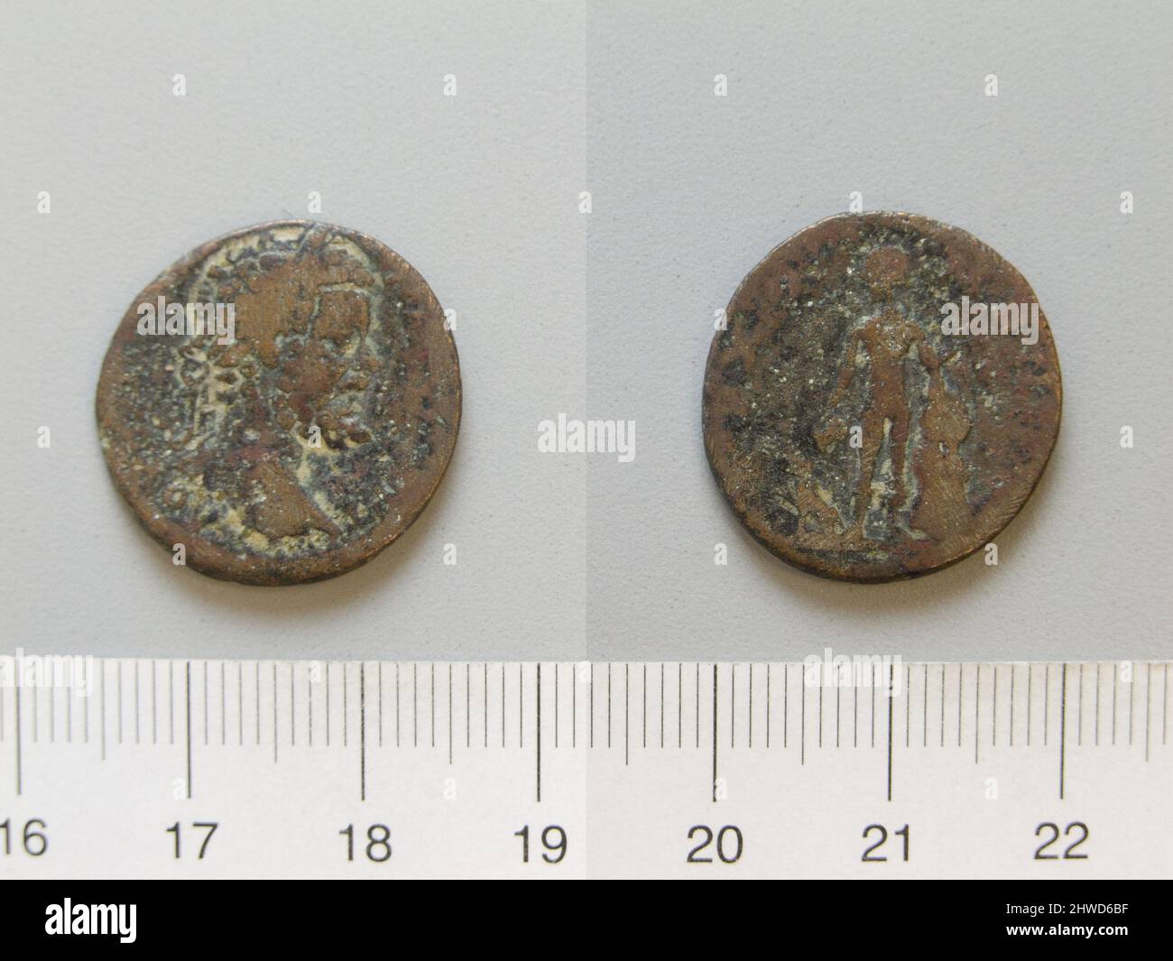 Coin of Septimius Severus, Emperor of Rome from Orchomenus. Ruler ...