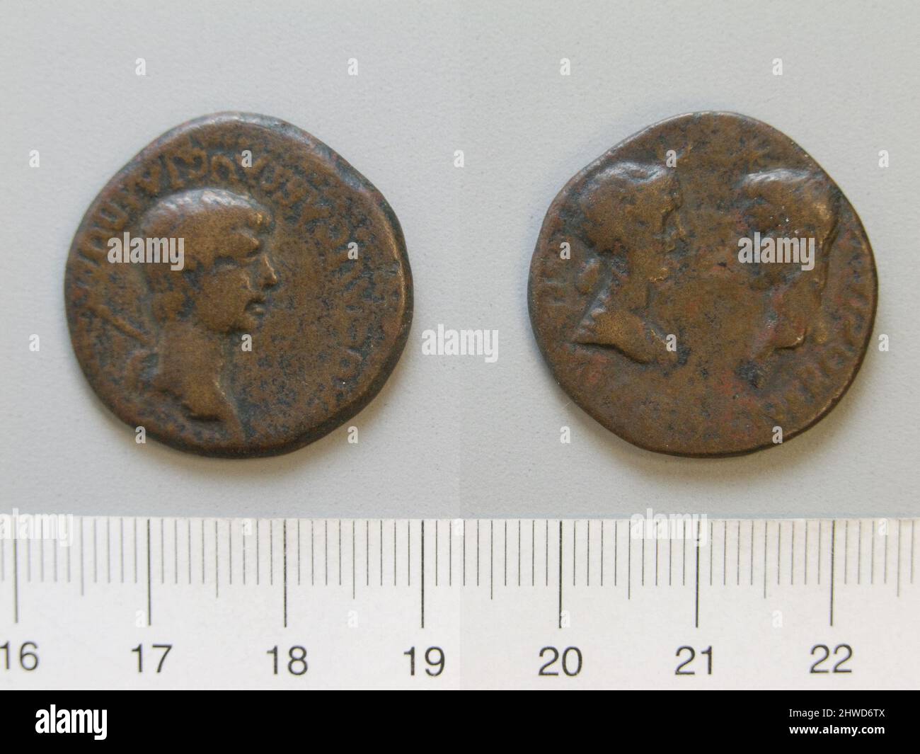 Coin of Nero, Emperor of Rome from Cnossus. Ruler: Nero, Emperor of ...