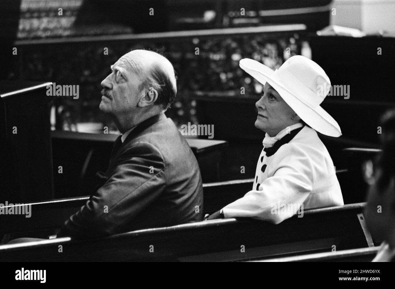 Television chef, Fanny Cradock and Johnnie, St Mary Woolnoth Church ...