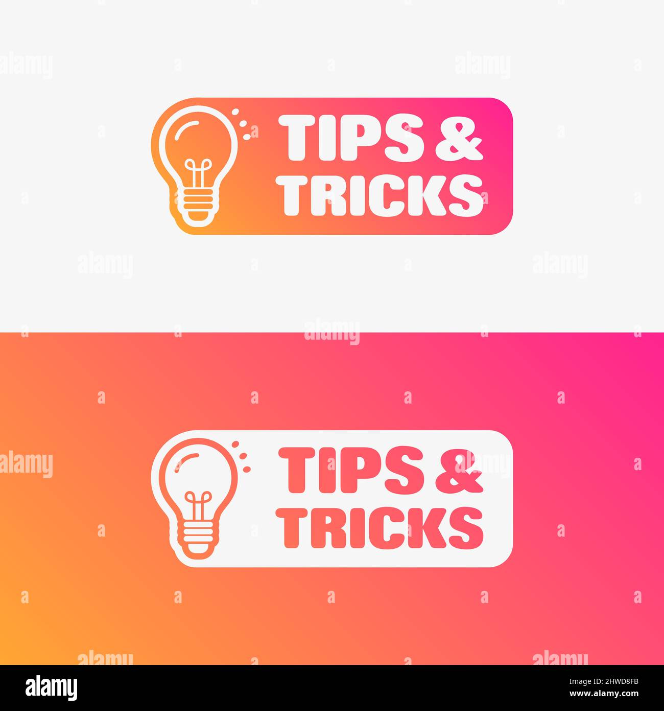 Tips And Tricks Vector Label Set Stock Vector Image & Art - Alamy