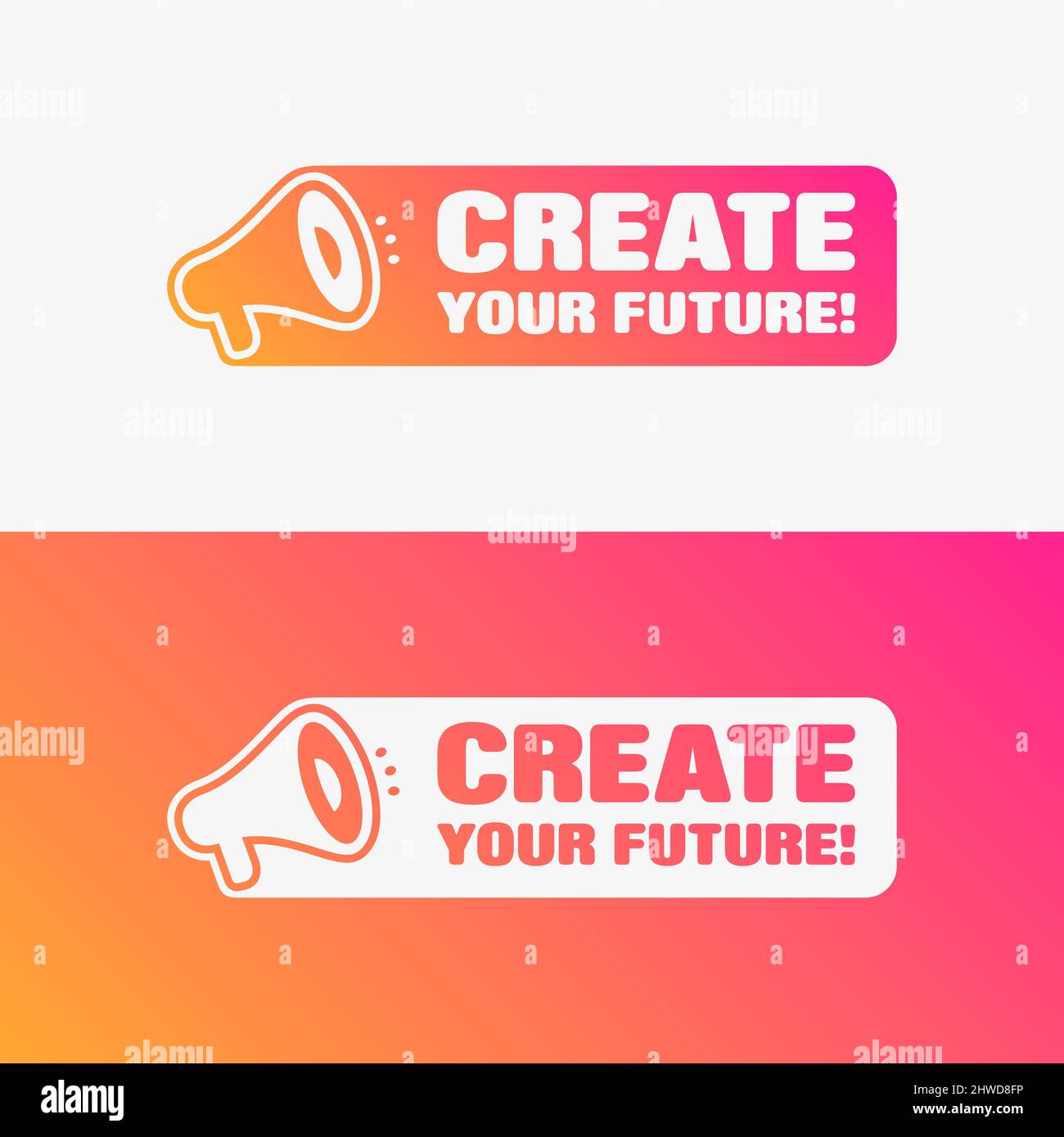 Create Your Future Vector Label Set Stock Vector Image & Art - Alamy