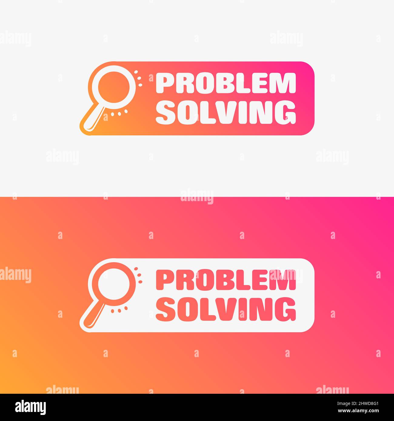 Problem Solving Vector Label Set Stock Vector Image & Art - Alamy