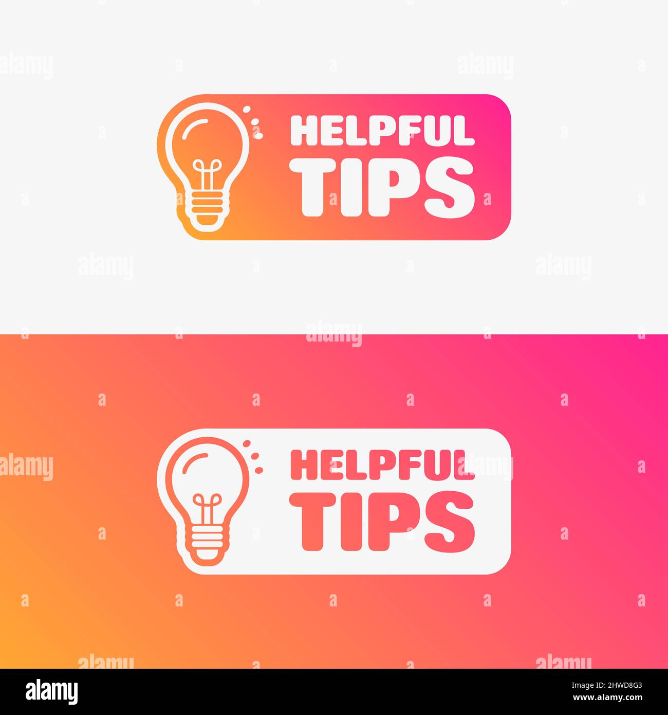 Helpful Tips Vector Label Set Stock Vector Image & Art - Alamy