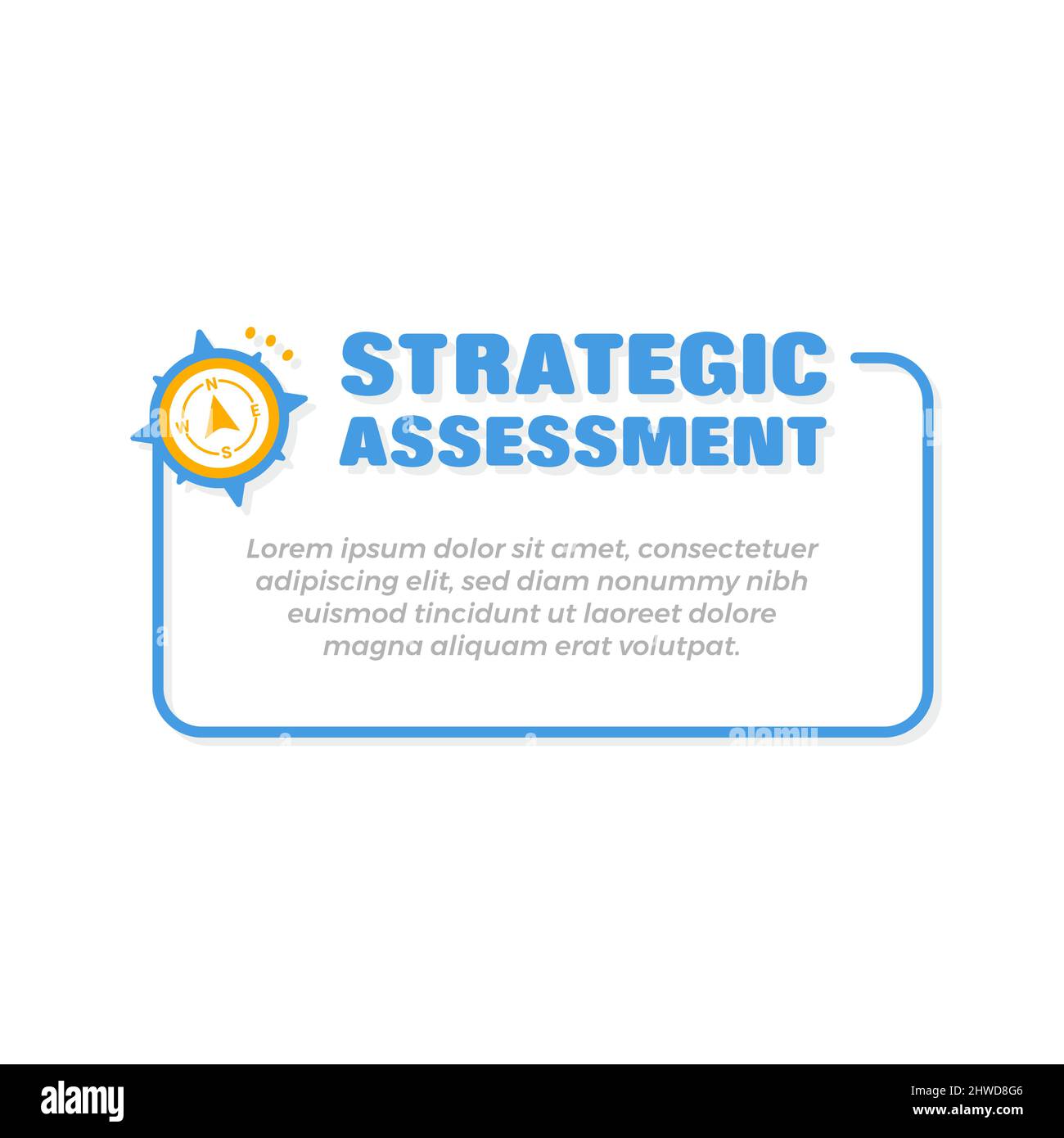 Strategic Assessment Banner Frame Template with Compass Icon Stock ...