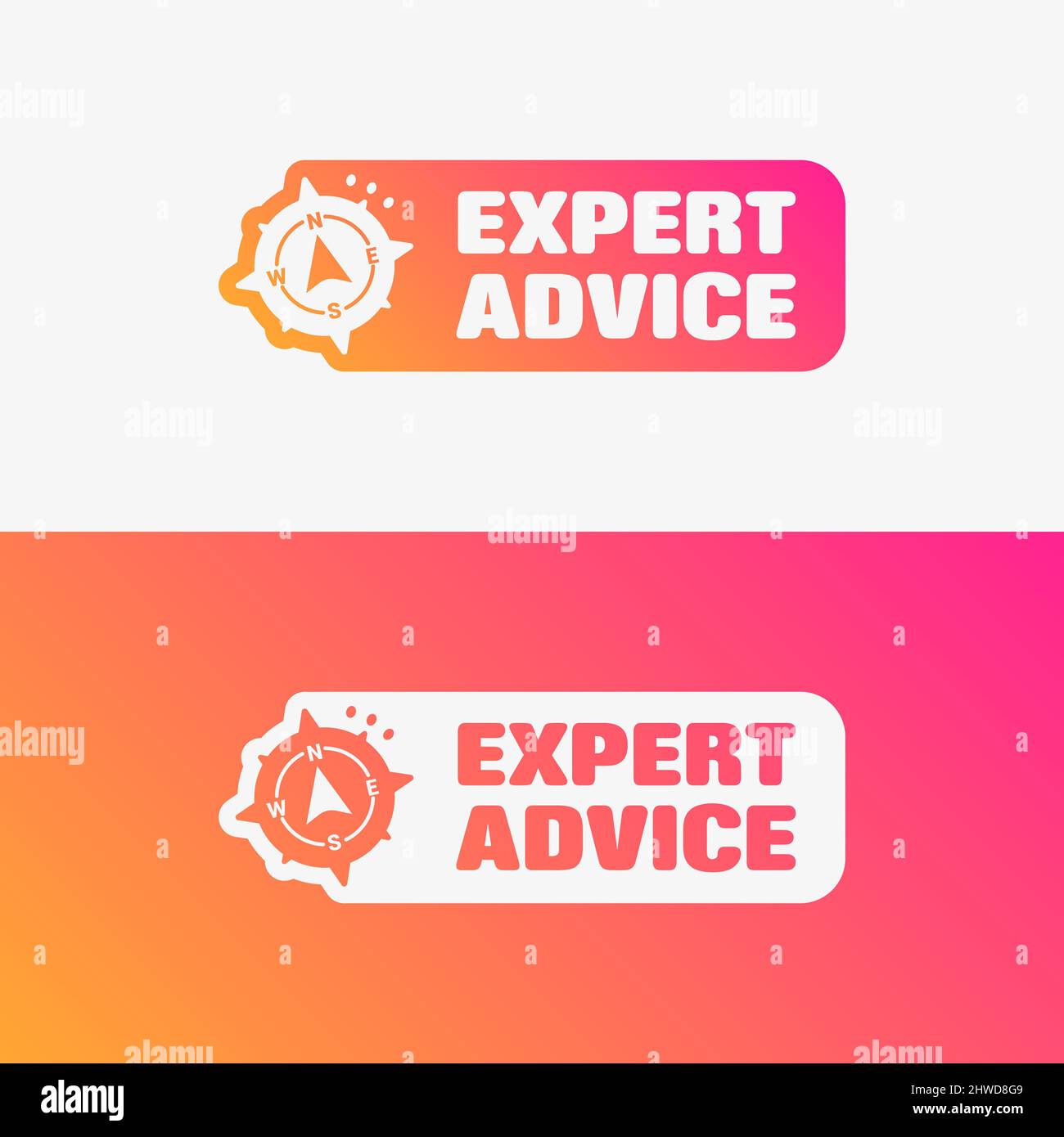 Expert Advice Vector Label Set Stock Vector Image & Art - Alamy