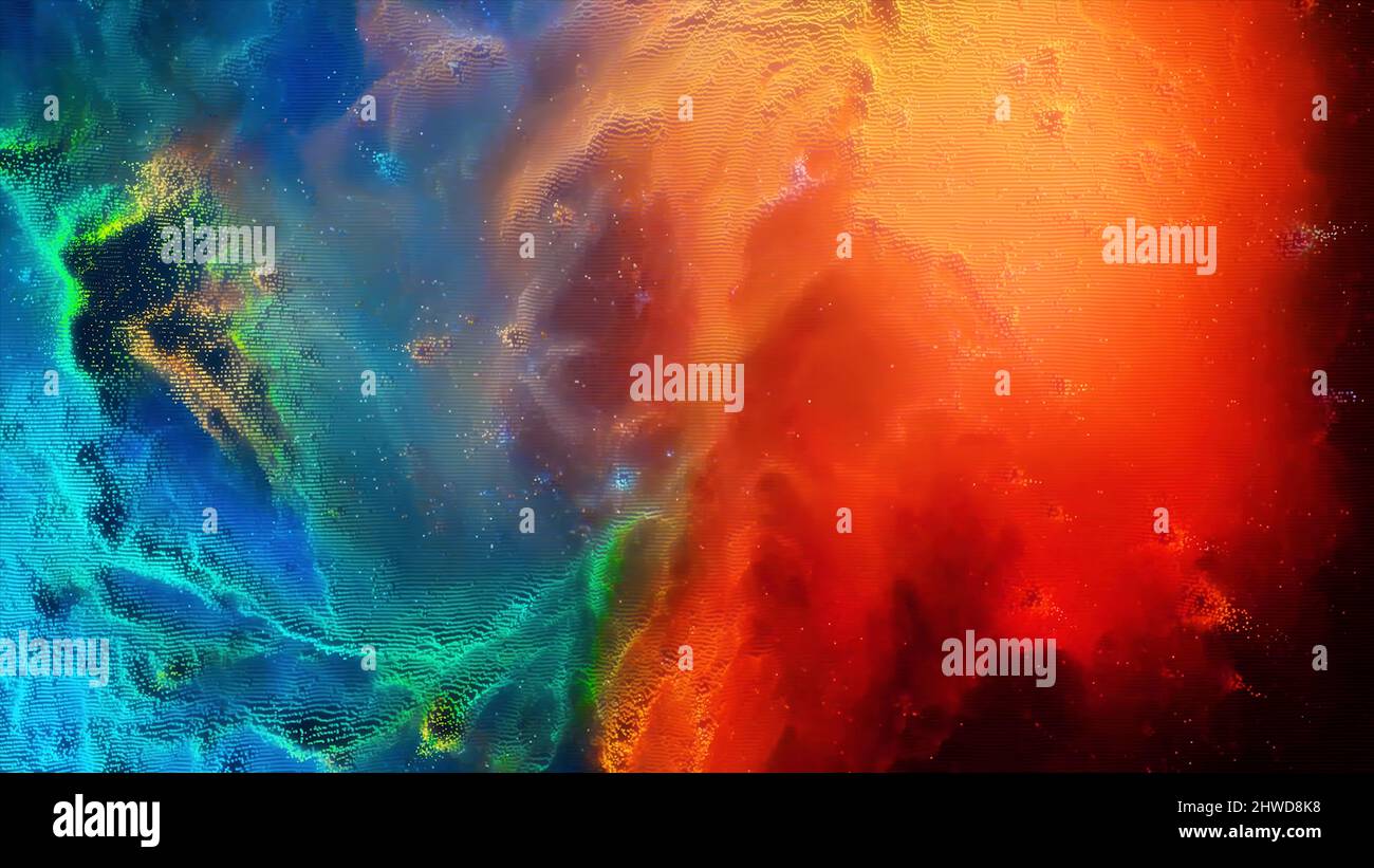 Abstract background 8-bit. 8 bit galaxy in outer space Stock Photo - Alamy