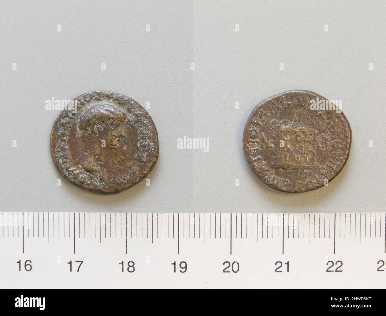 Coin of Nero, Emperor of Rome from Nicaea. Ruler: Nero, Emperor of Rome ...