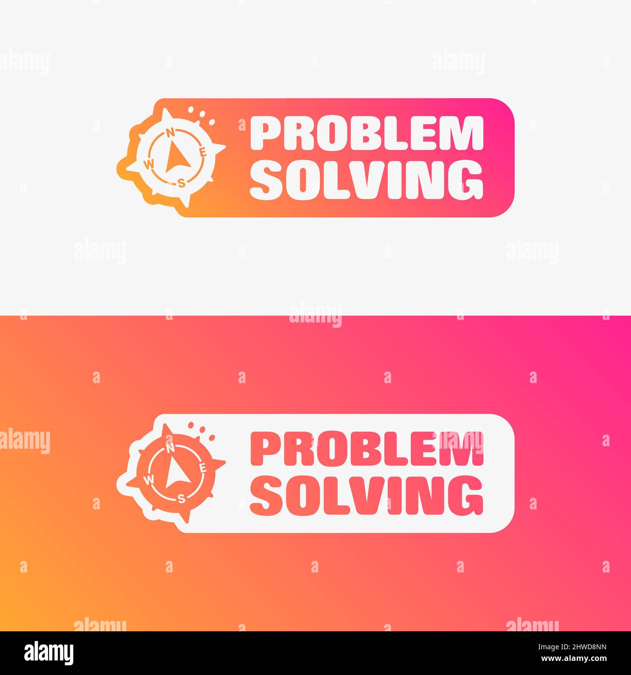 Problem Solving Vector Label Set Stock Vector Image & Art - Alamy