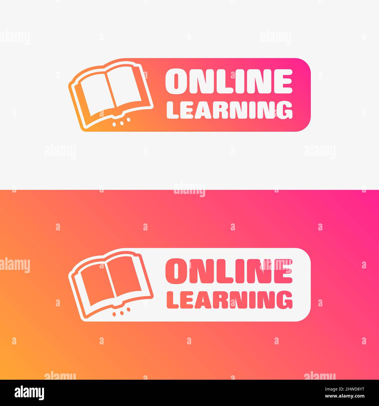 Online Learning Vector Label Set Stock Vector Image & Art - Alamy