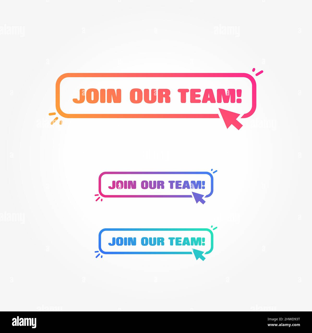 Join Our Team Button with Cursor Label Set Stock Vector Image & Art - Alamy