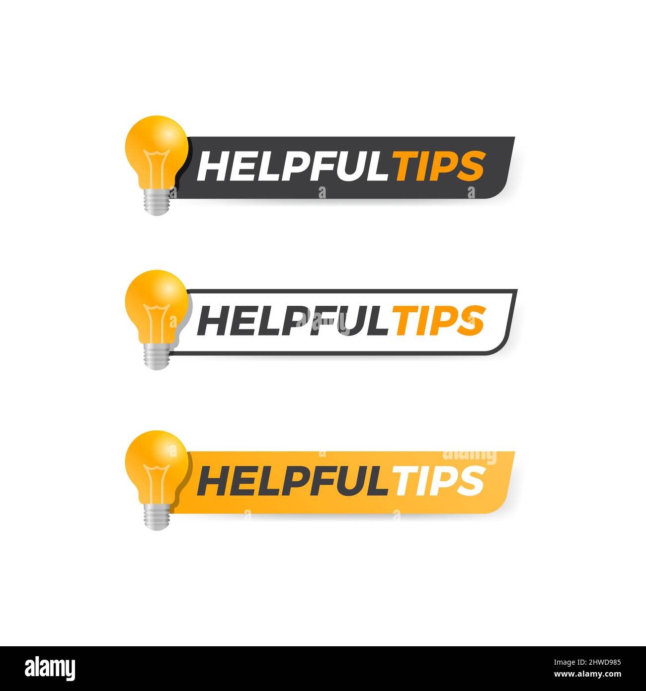 Helpful Tips Vector Label Set Stock Vector Image & Art - Alamy