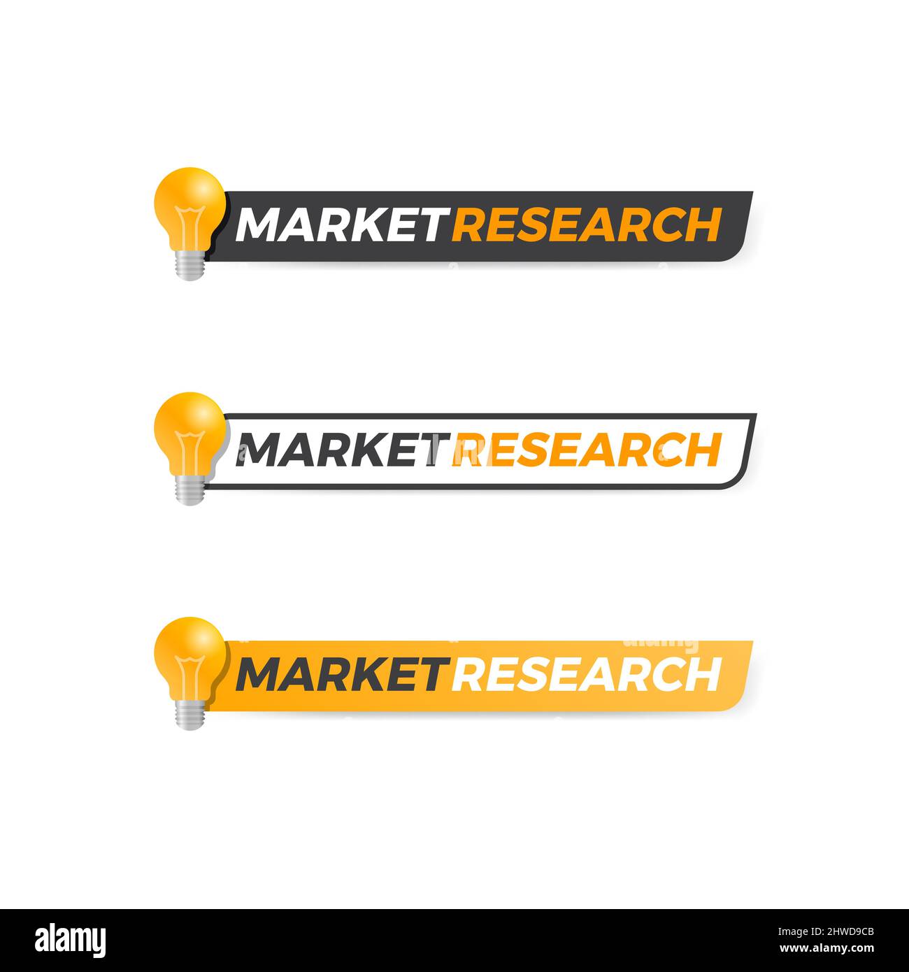 Market Research Vector Label Set Stock Vector Image & Art - Alamy