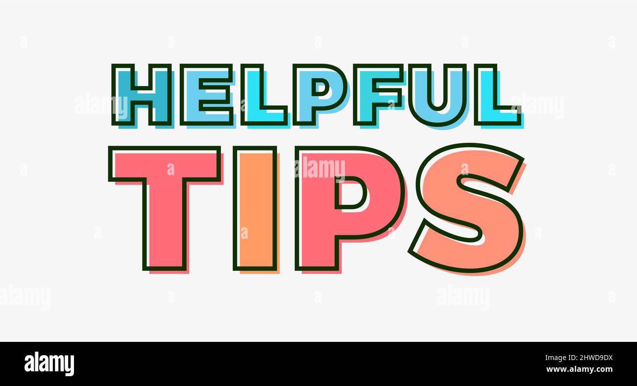 Helpful tips vector vectors hi-res stock photography and images - Alamy