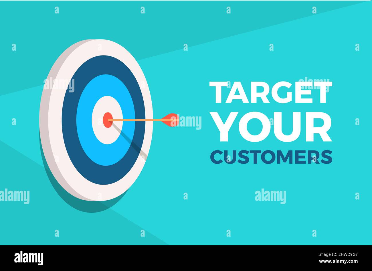 Target Your Customer Aim Background Banner Stock Vector Image & Art - Alamy