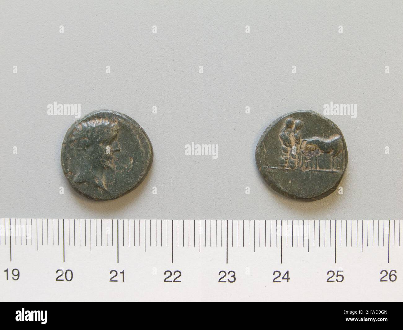 Coin of Tiberius, Emperor of Rome from Parium. Ruler: Tiberius, Emperor ...