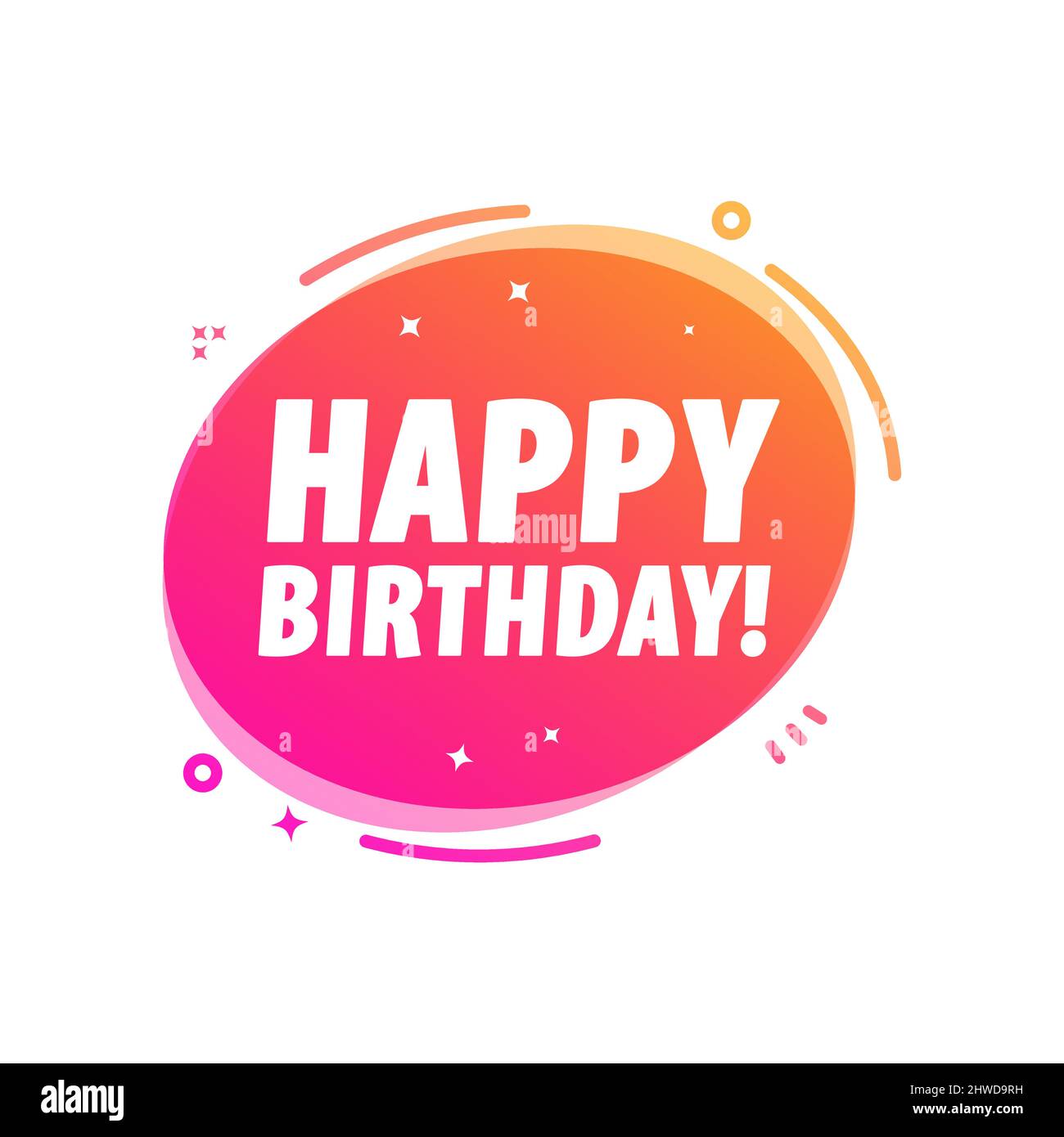 Happy Birthday Marketing Advert Vector Label Stock Vector Image & Art ...