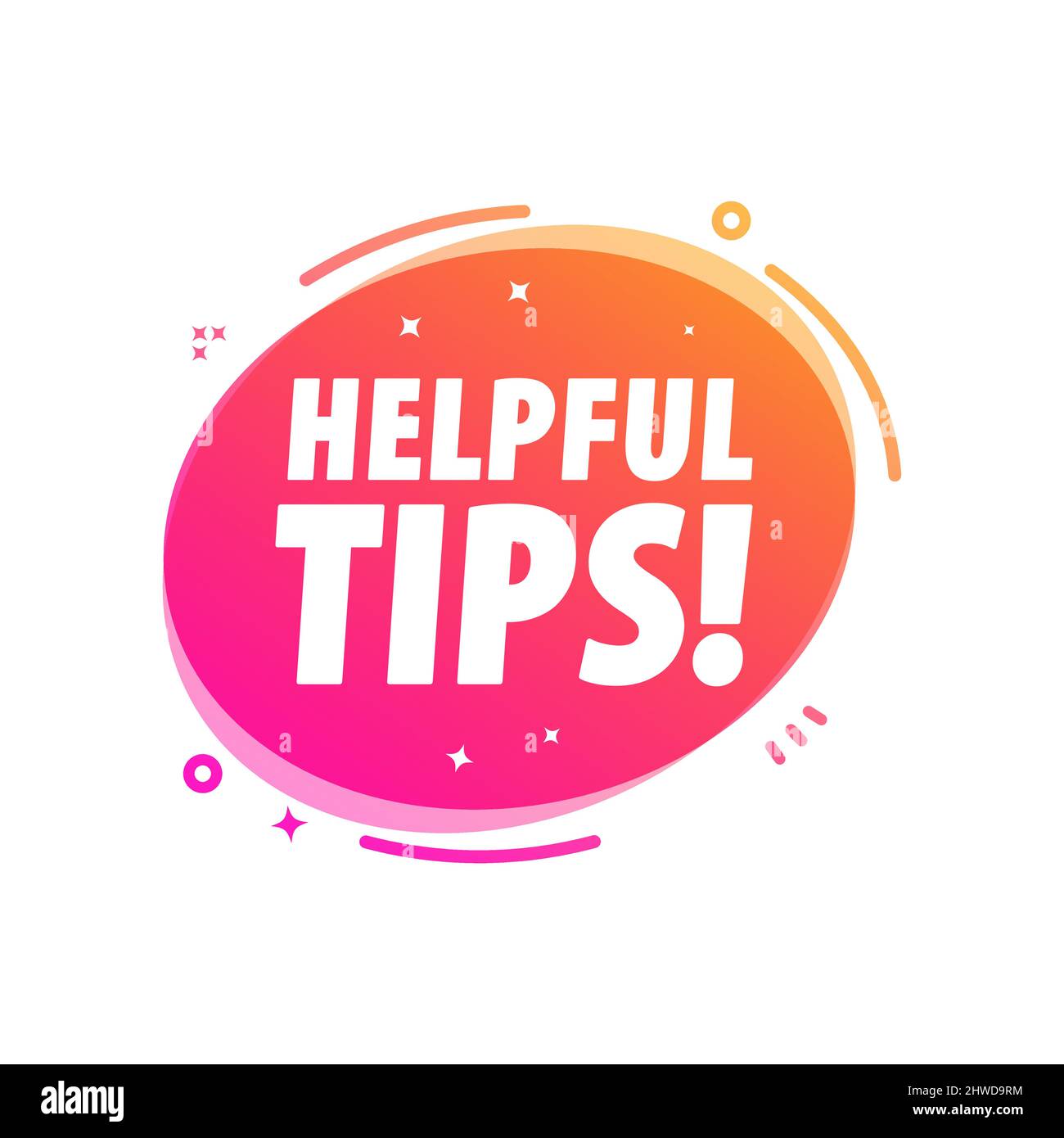Helpful Tips Marketing Advert Vector Label Stock Vector Image & Art - Alamy