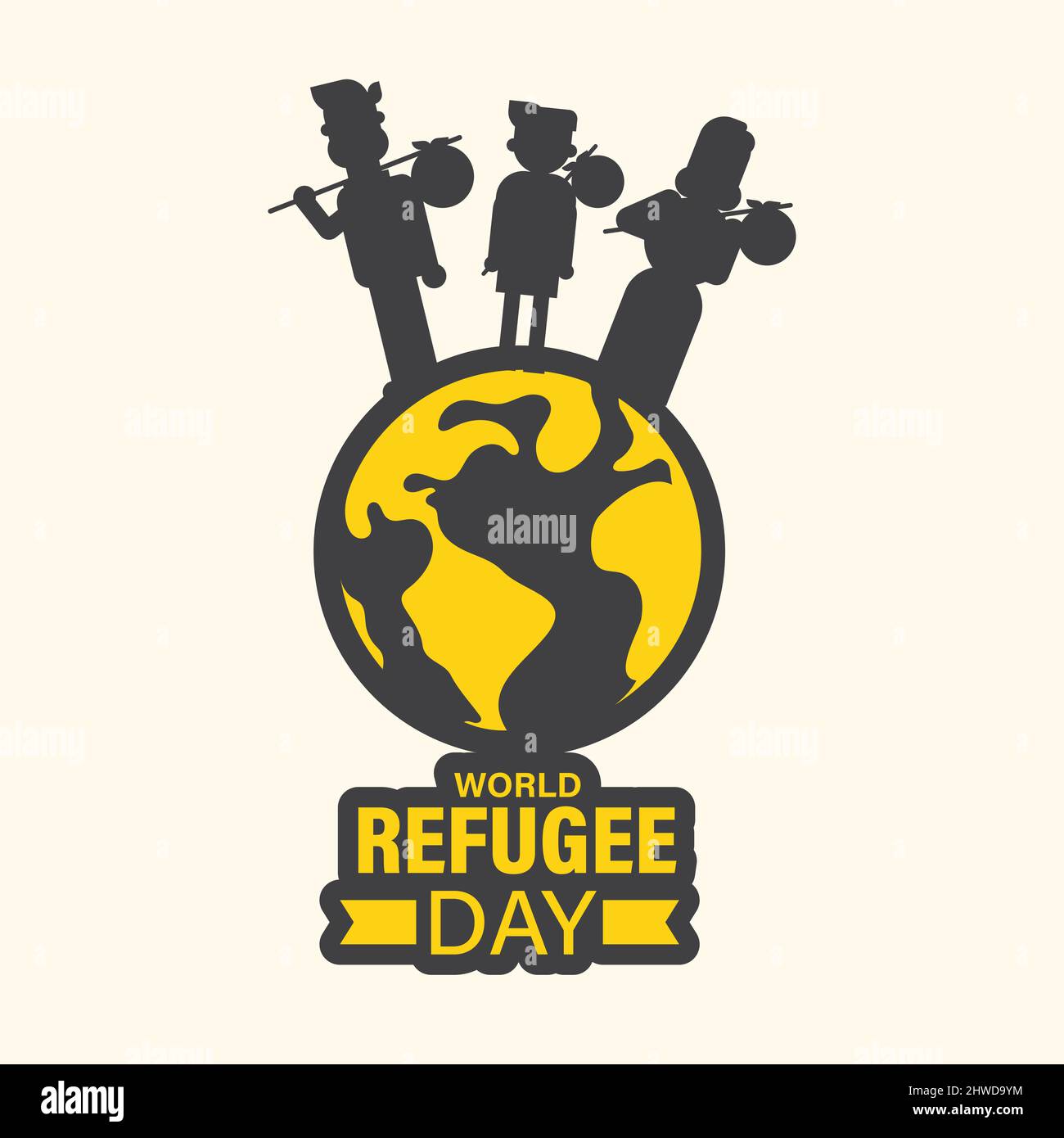 World Refugee day logo symbol icon design vector art Stock Vector Image ...