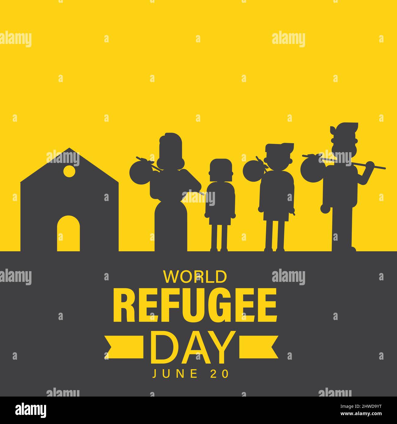 World Refugee Day June 20 Vector Illustration. Suitable for Greeting ...