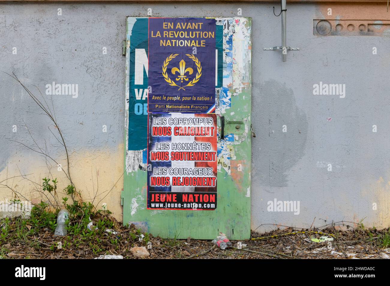 Right-wing extremist posters from the Jeune Nation and the Parti ...