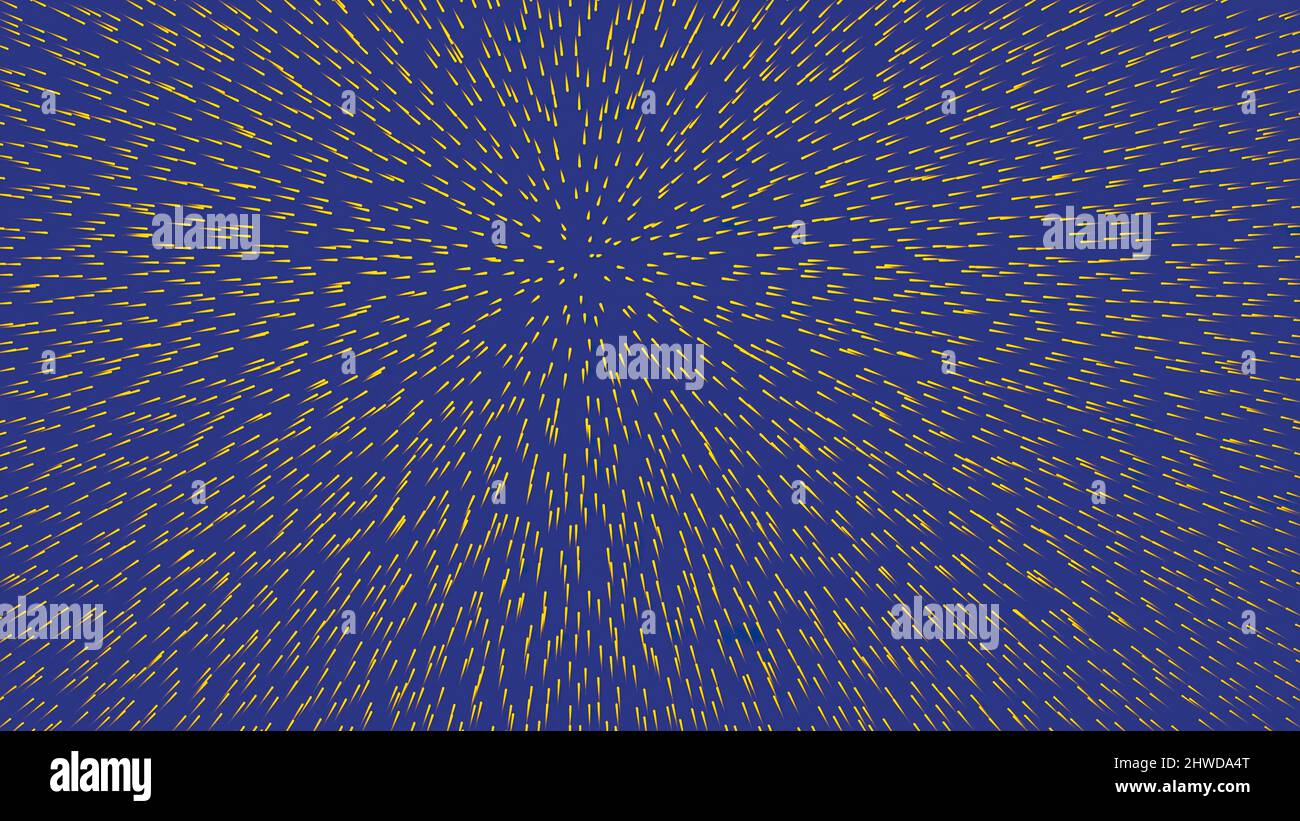 Abstract animation of glowing dots on a blue background. Animation ...