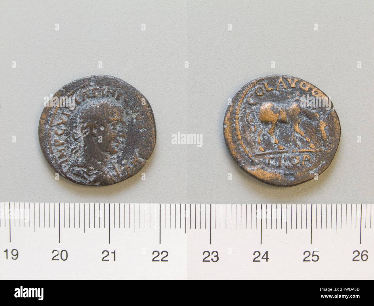 Coin of Severus Alexander, Emperor of Rome from Alexandria Troas. Ruler ...