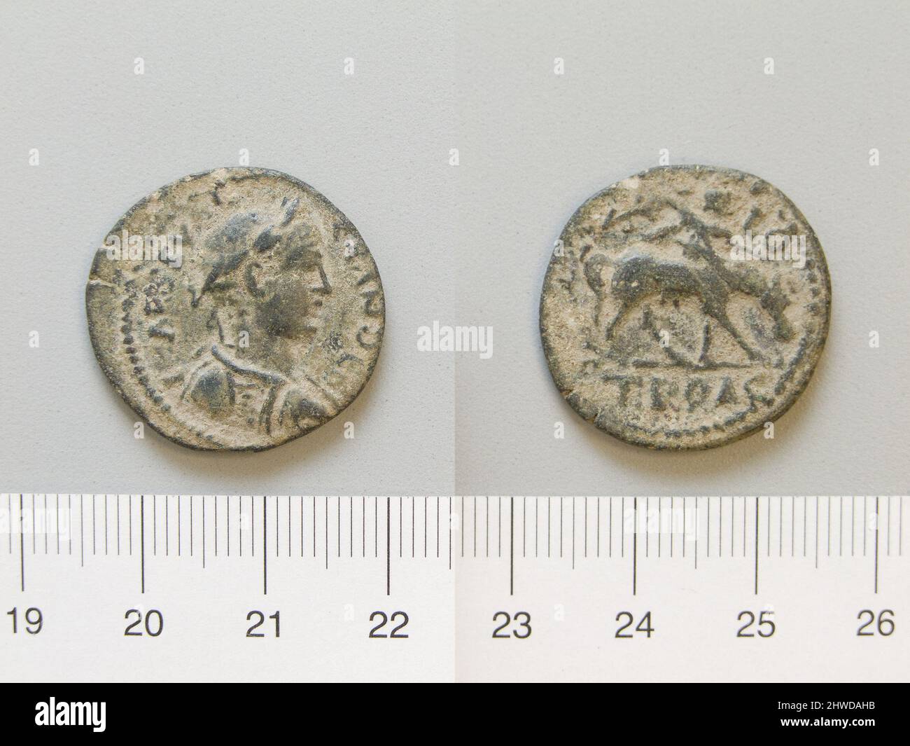 Coin of Severus Alexander, Emperor of Rome from Alexandria Troas. Ruler ...