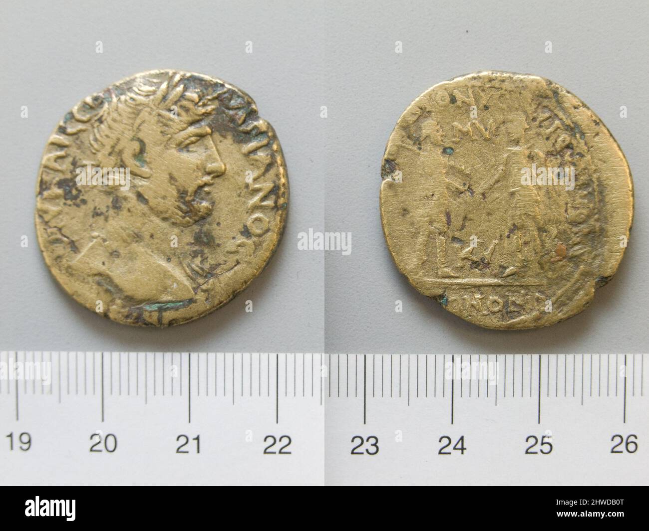 Coin of Hadrian, Emperor of Rome from Myrina. Ruler: Hadrian, Emperor ...
