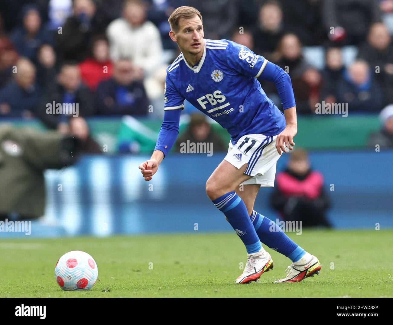 Leicester, England, 5th March 2022. Marc Albrighton of Leicester City ...