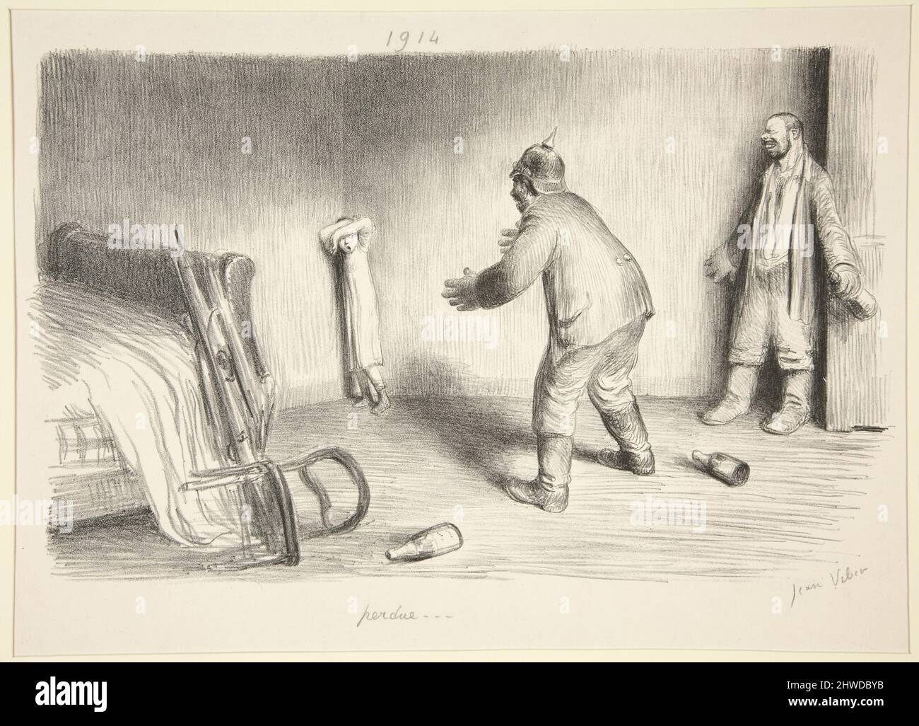 Perdue— (Lost). Artist: Jean Veber, French, 1864–1928 Stock Photo - Alamy