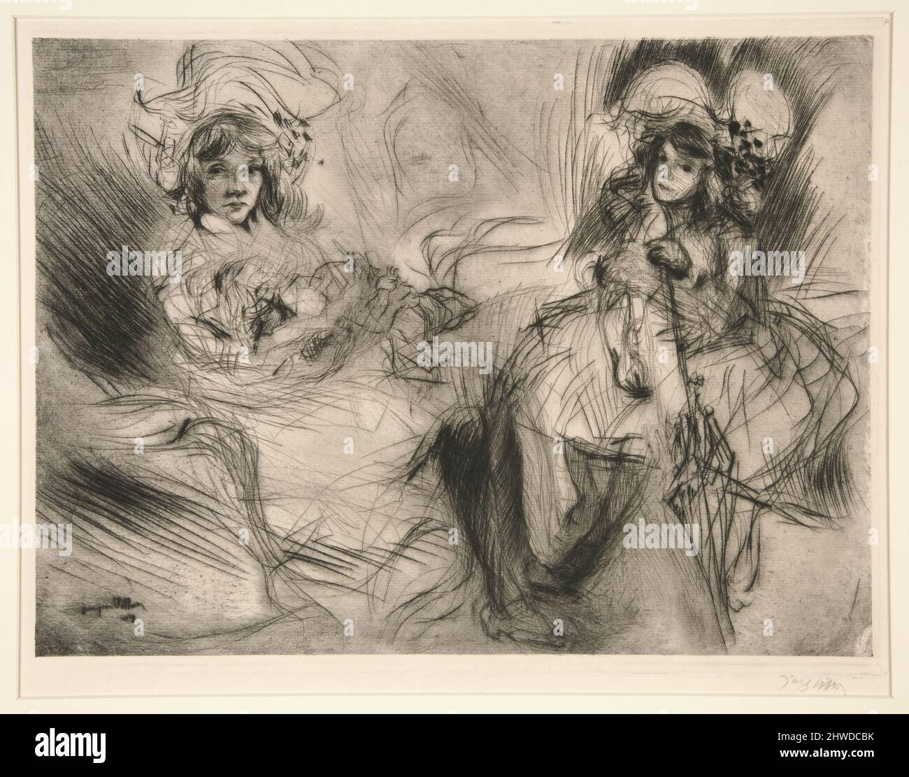 En visite (Visiting). Artist: Jacques Villon, French, 1875–1963 Stock ...