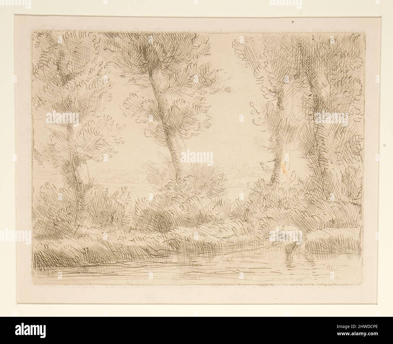 Les bords de la Liane (The Banks of the Liane). Artist: Alphonse Legros ...