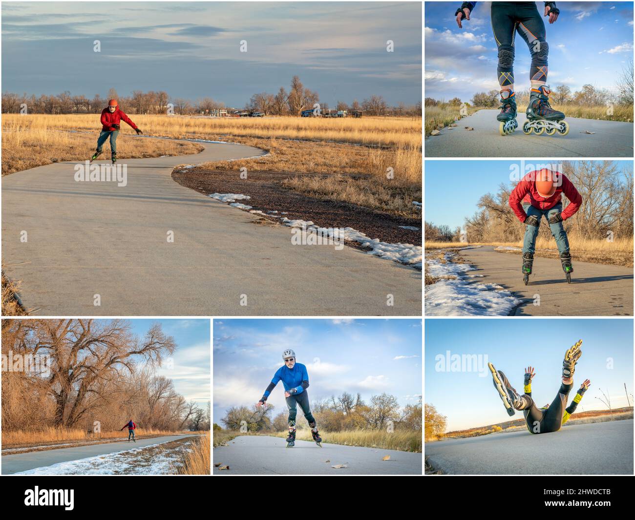 inline skating on bike trails in Fort Collins area in northern Colorado ...