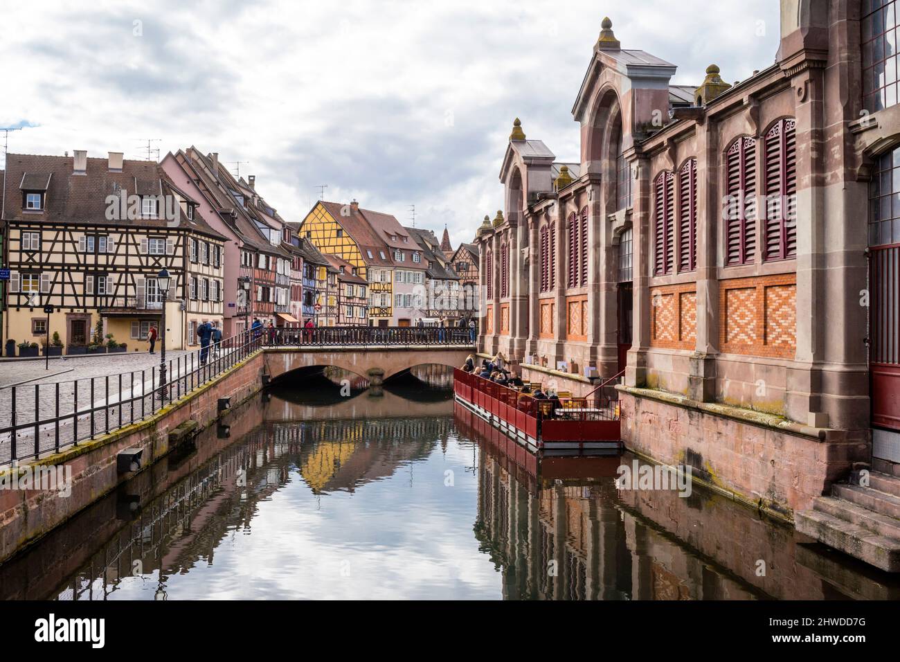 Colmar historic centre with market hall Stock Photo - Alamy
