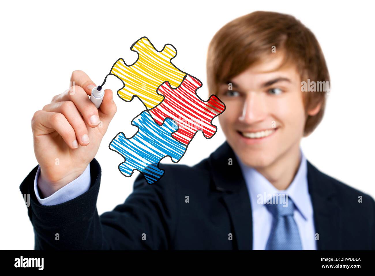 Sketch puzzle hi-res stock photography and images - Alamy
