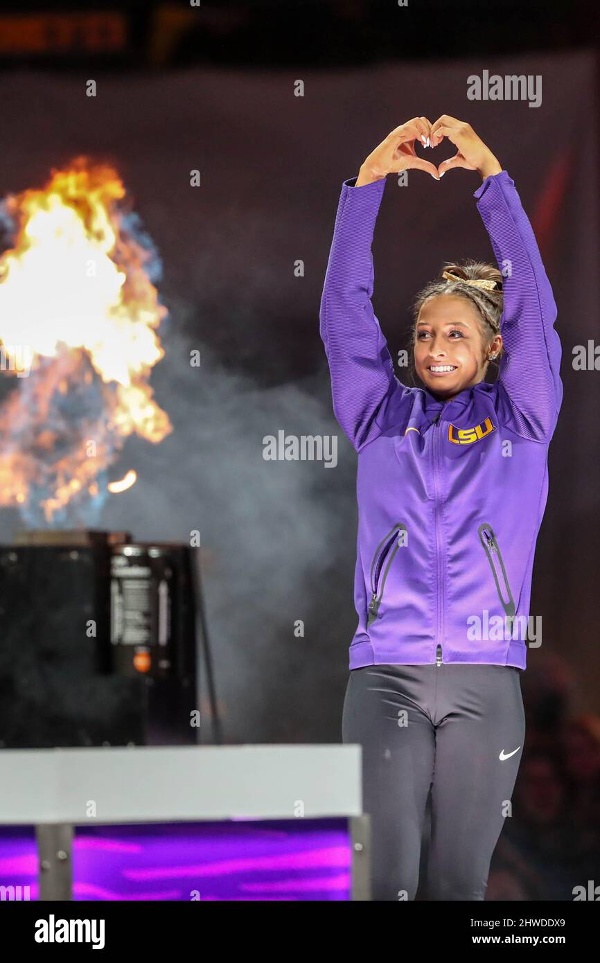 March 4, 2022: LSU's Sami Durante is introduced to the crowd prior to ...